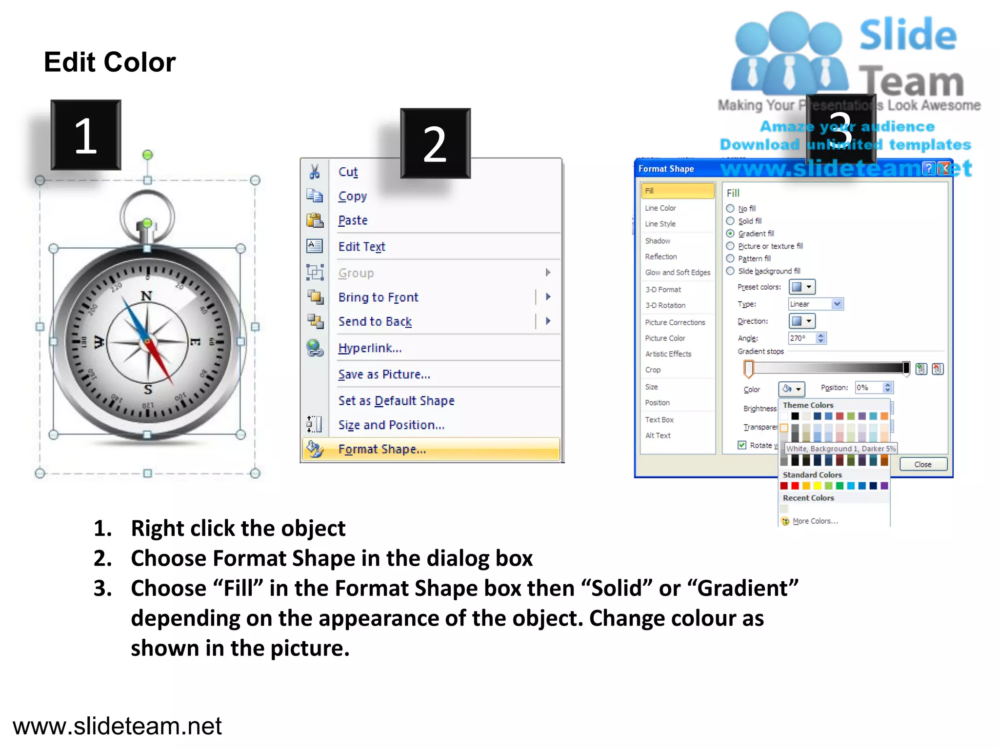Compass style design 1 powerpoint ppt templates. | PDF