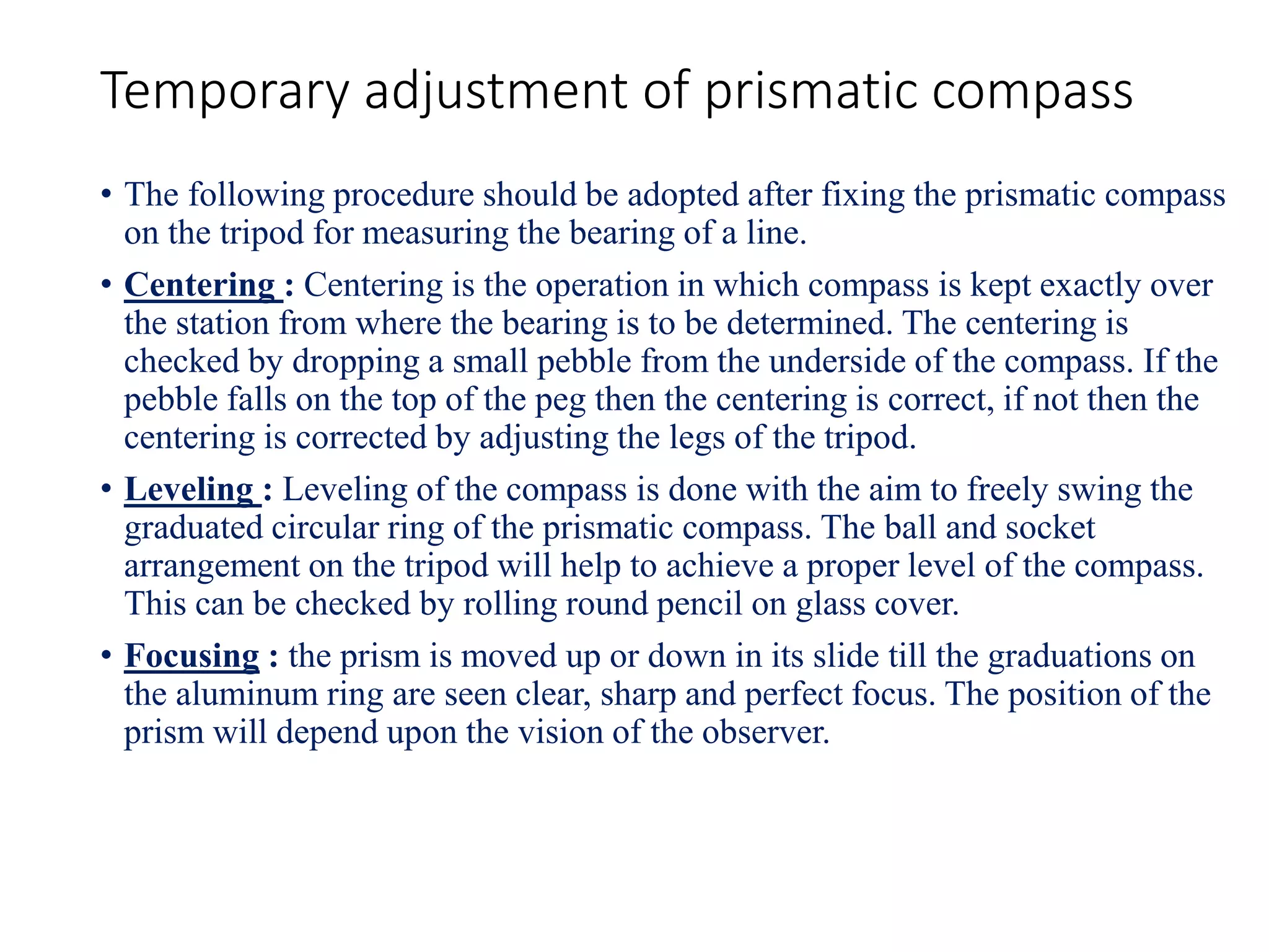Compass surveying | PPTX