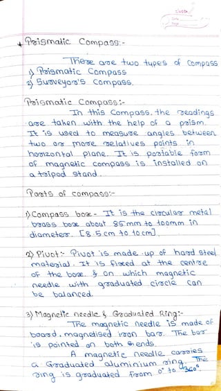 COMPASS TRAVERSE SURVEY IN CIVIL ENGINEERING | PDF