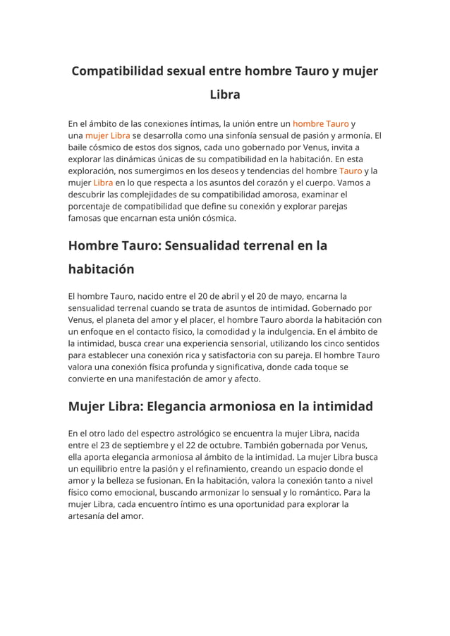 Compatibilidad sexual entre hombre Tauro y mujer Libra.docx | Descarga ... Compatibilidad sexual entre hombre Tauro y mujer Libra.docx | Descarga ...