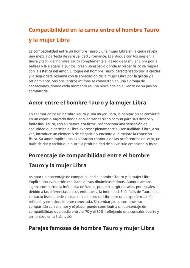 Compatibilidad sexual entre hombre Tauro y mujer Libra.docx | Descarga ... Compatibilidad sexual entre hombre Tauro y mujer Libra.docx | Descarga ...