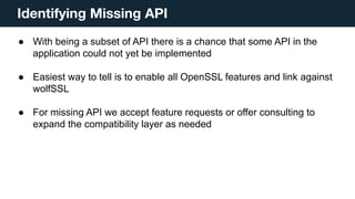wolfSSL : Compatibility layer webinar | PDF
