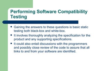 Software Compatibility testing | PPT
