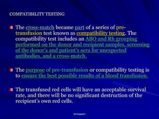 COMPATIBILITY_TESTING_7_8 (1).ppt for medical laboratory | PPT