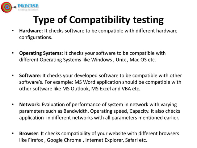 Compatibility Testing | PDF | Operating Systems | Computer Software and ...