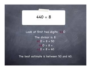 Compatible Numbers Division