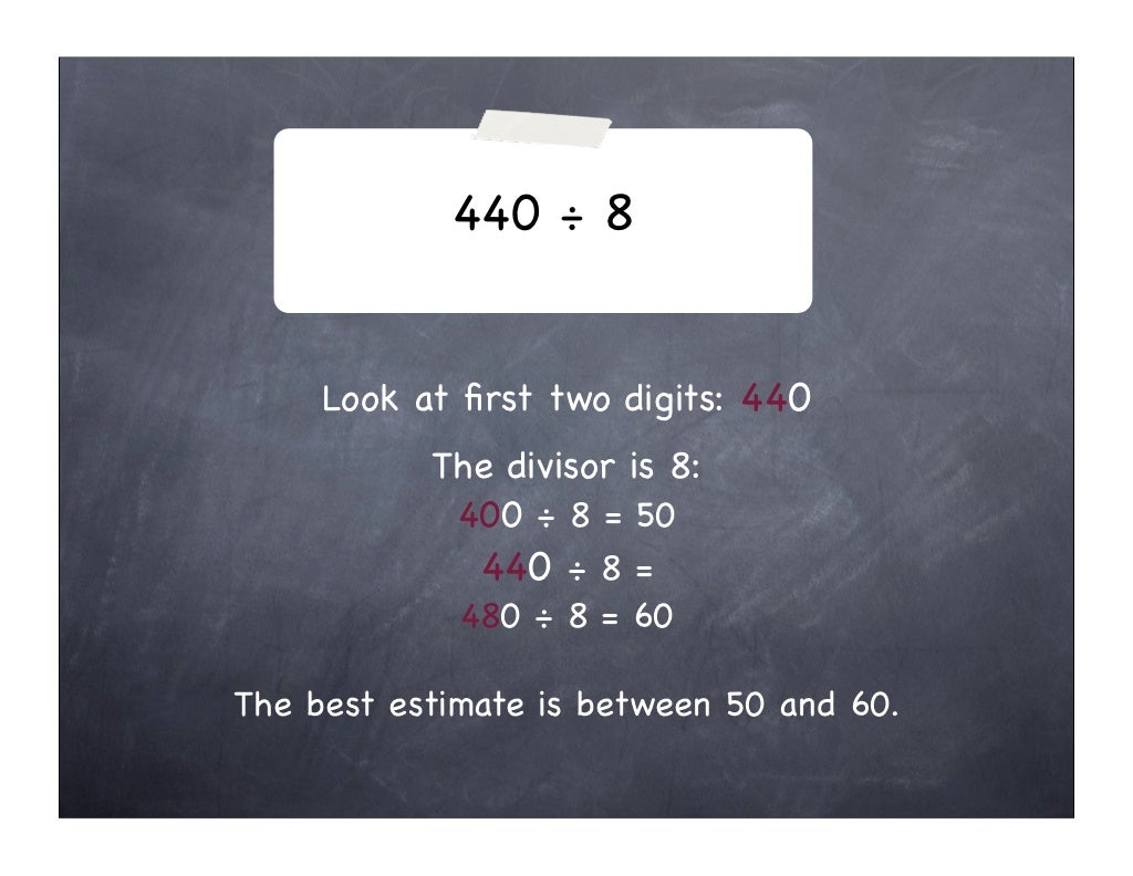 Compatible Numbers Compatible Numbers