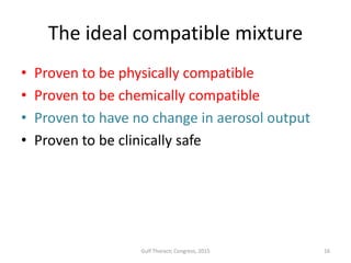 Compatiblity in aerosolized medications | PPT