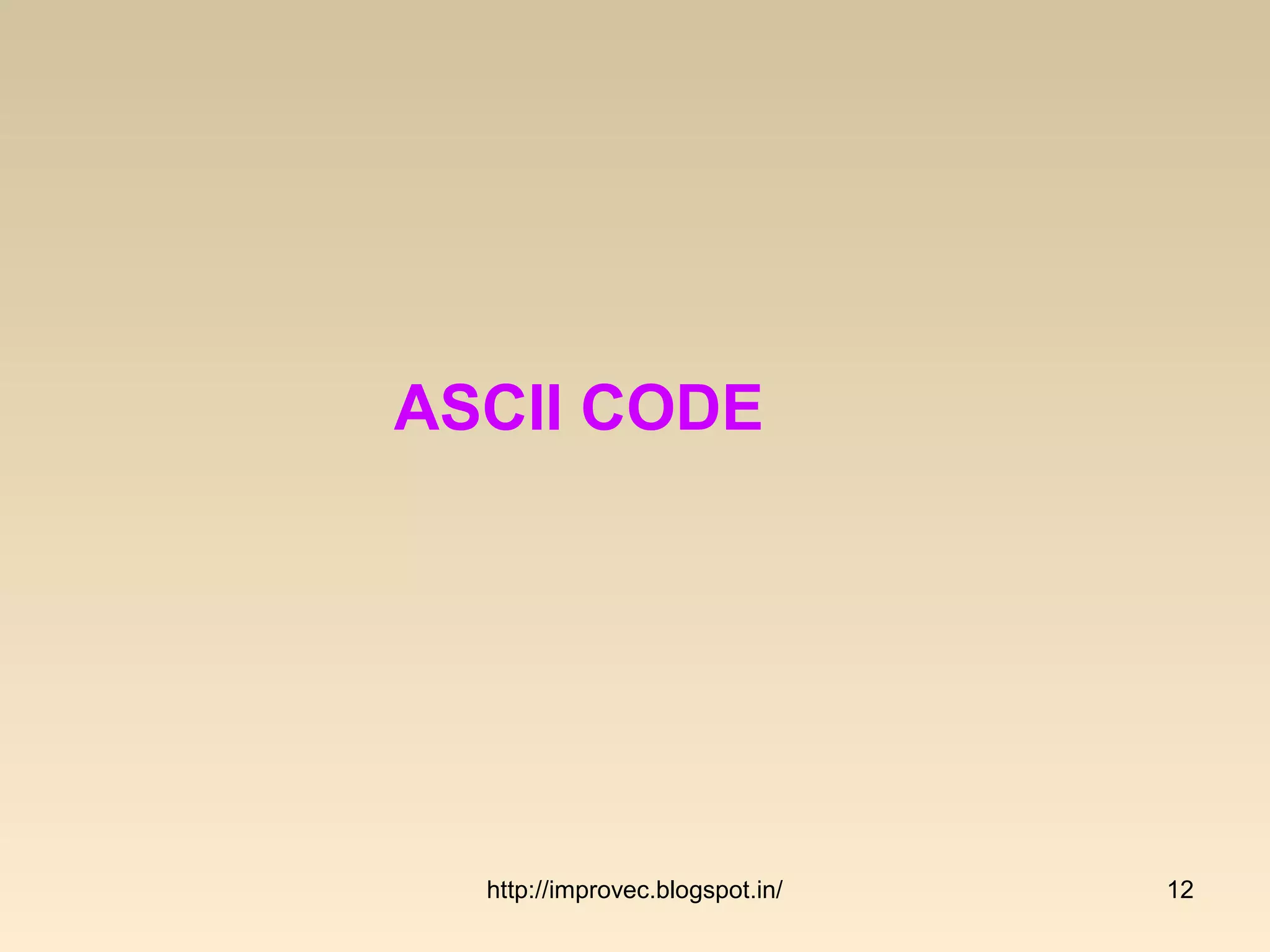 Comp codes (ascii...).24to25 | PPT