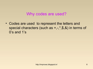 Comp codes (ascii...).24to25 | PPT