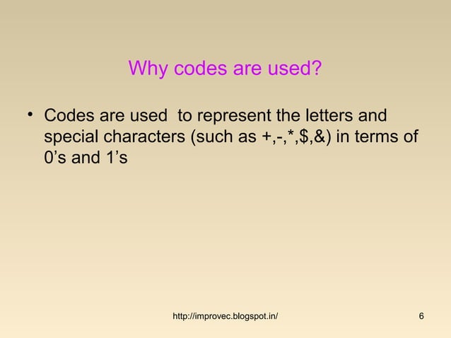 Comp codes (ascii...).24to25 | PPT