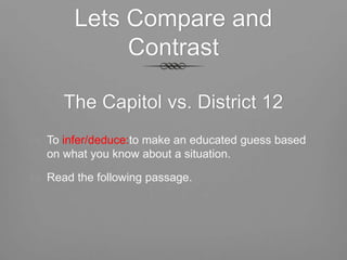 Comparing and Contrasting in "The Hunger Games" | PPTX