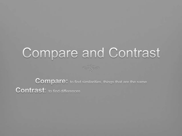 Compare and Contrast in "The Hunger Games" | PPT