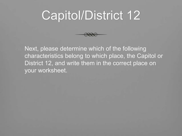 Compare and Contrast in "The Hunger Games" | PPT