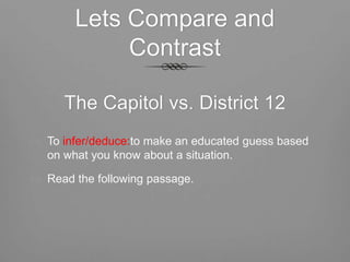 Compare/Contrast Hunger Games | PPTX