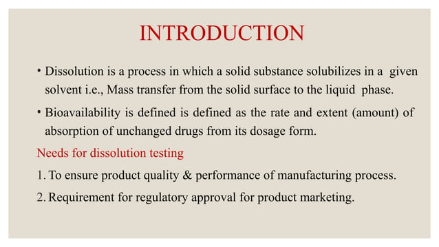 Compendial METHODS of dissolution / various methods | PPTX