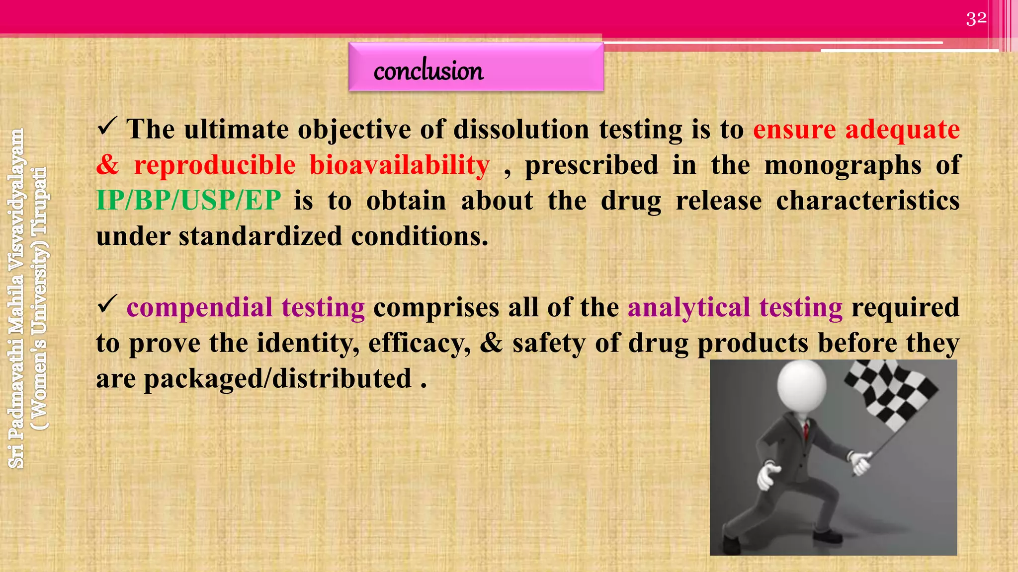 Compendial methods of dissolution testing | PPTX