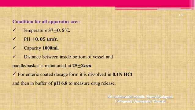 Compendial methods of dissolution testing | PPTX | Pharmaceutical ...