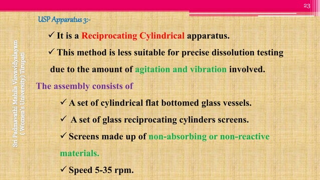 Compendial methods of dissolution testing | PPTX | Pharmaceutical ...