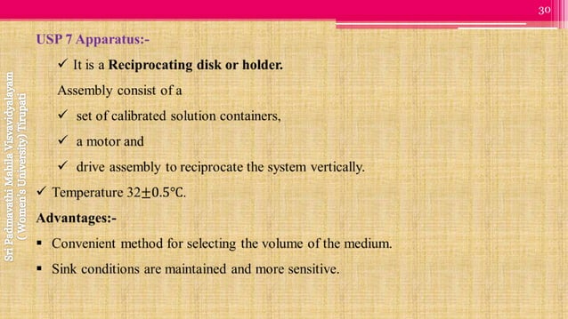 Compendial methods of dissolution testing | PPTX | Pharmaceutical ...