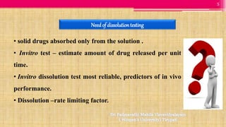 Compendial methods of dissolution testing | PPTX