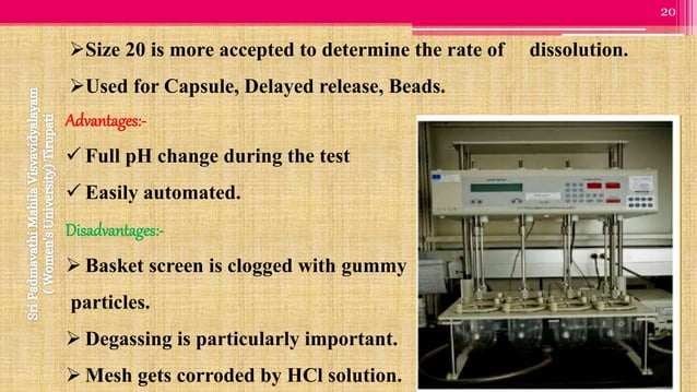 Compendial methods of dissolution testing
