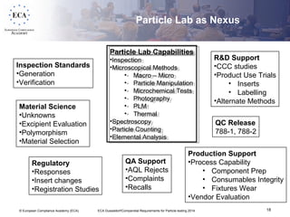 Compendial requirements for particle testing 2014 | PPT