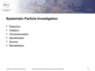 Compendial requirements for particle testing 2014 | PPT