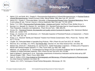 Compendial requirements for particle testing 2014 | PPT