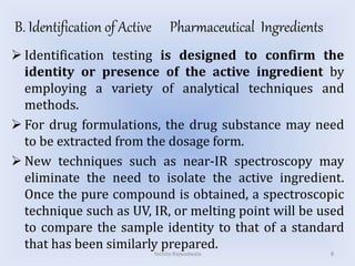 Compendial testing | PPTX | Pharmaceutical Drugs | Medical Health