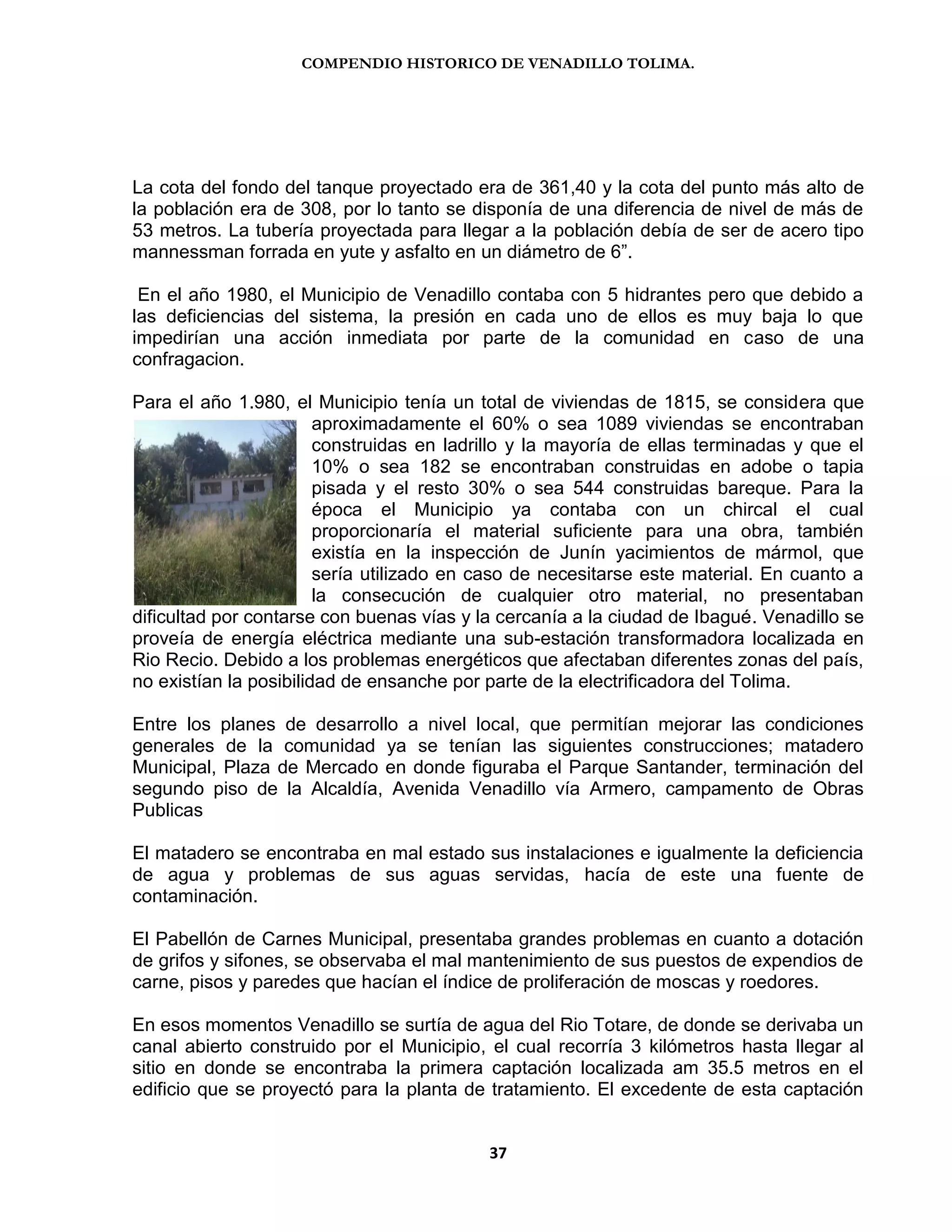 COMPENDIO HISTÓRICO DEL MUNICIPIO DE VENADILLO TOLIMA | PDF