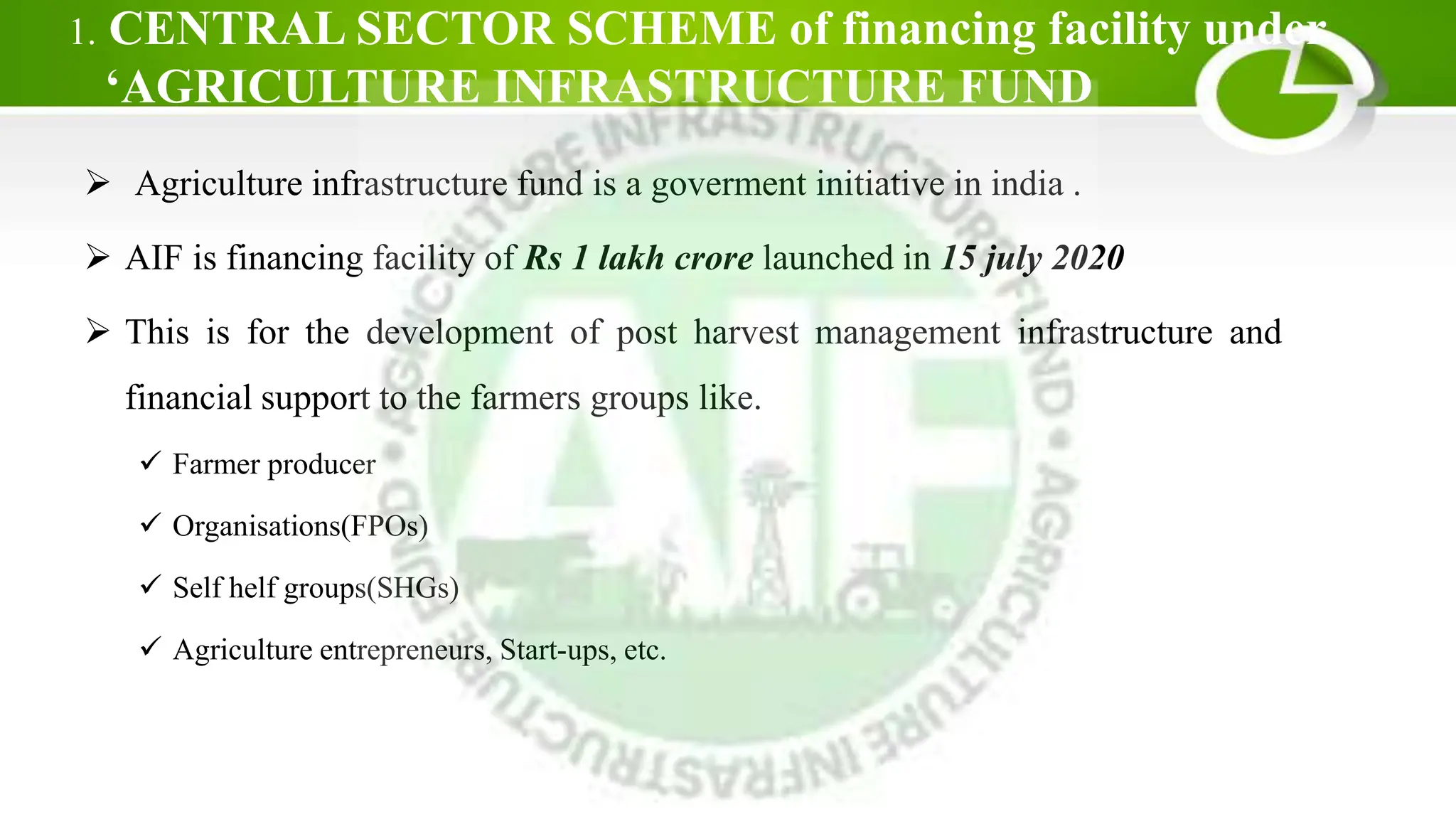 Agriculture Schemes | PPTX