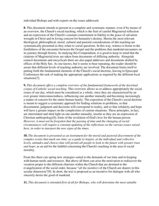 Compendium Of The Social Doctrine Of The Church | PDF