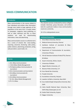 Compendium of courses after +2 | PDF