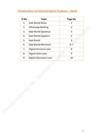 Digi products knowledge of bob comadium og dp | PDF