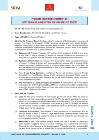 Compendium of Problem Definition Statements - Volume III (2018) | PDF
