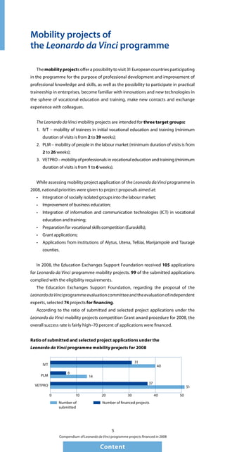 Compendium Of Projects Of Leonardo Da Vinci Programme Approved For ...