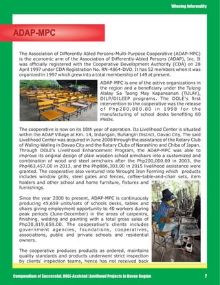 Compendium of Successful DOLE Assisted Livelihood Projects in Davao ...