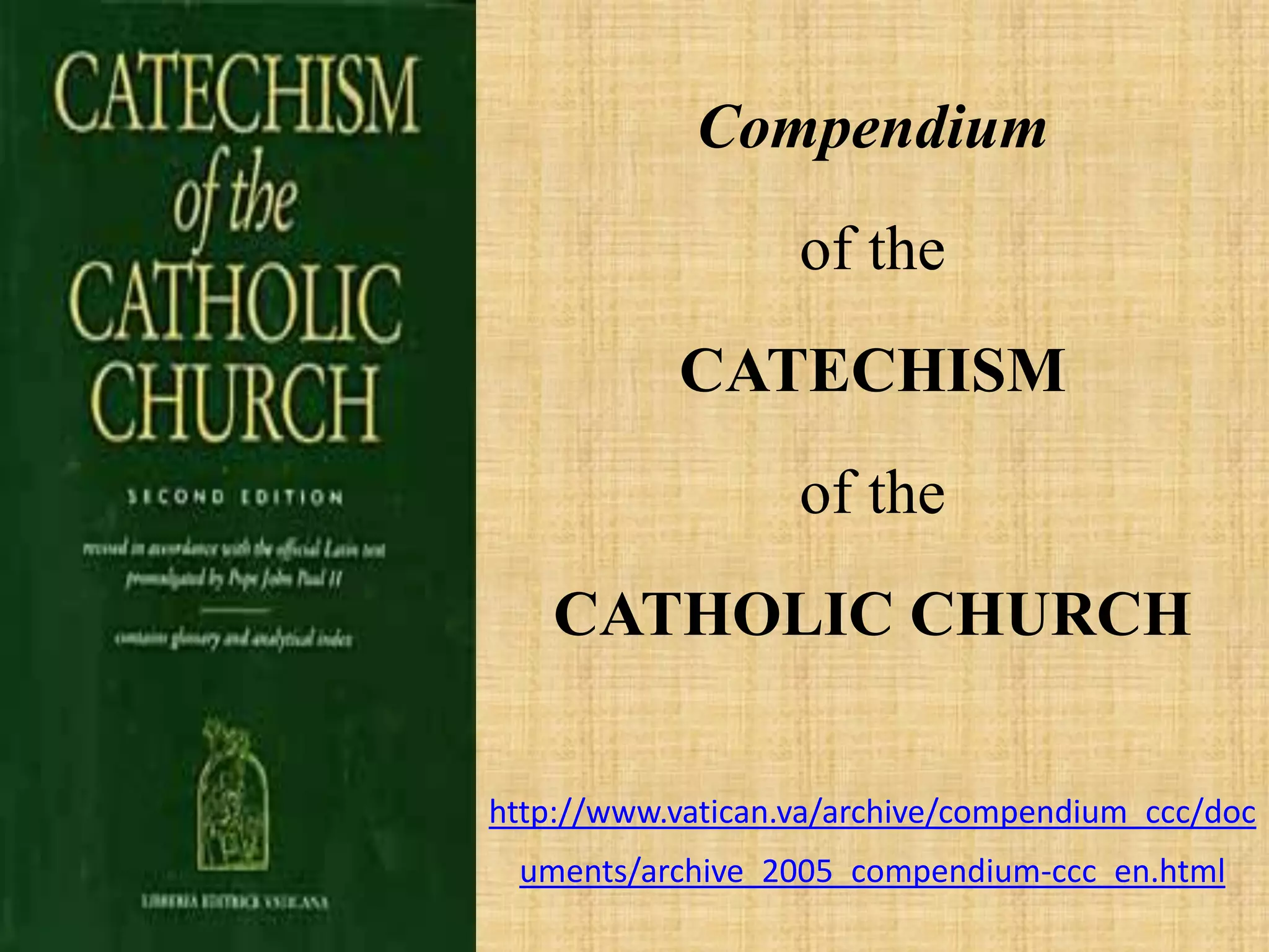 Compendium of the catechism chapter 1 | PDF