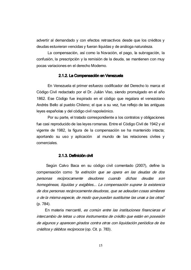 Compensación Créditos Código Civil - Marcus Reid