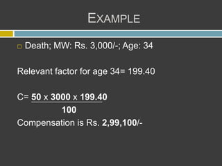 Compensation under employees compensation act | PPTX