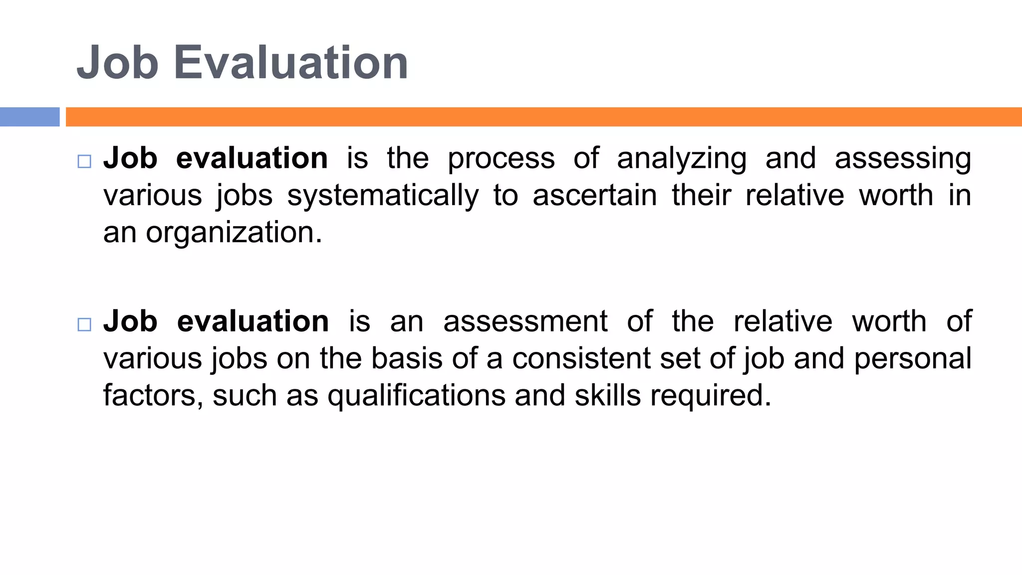 Job Evaluation | PPTX
