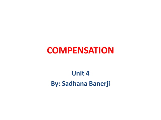 Compensation | PPTX