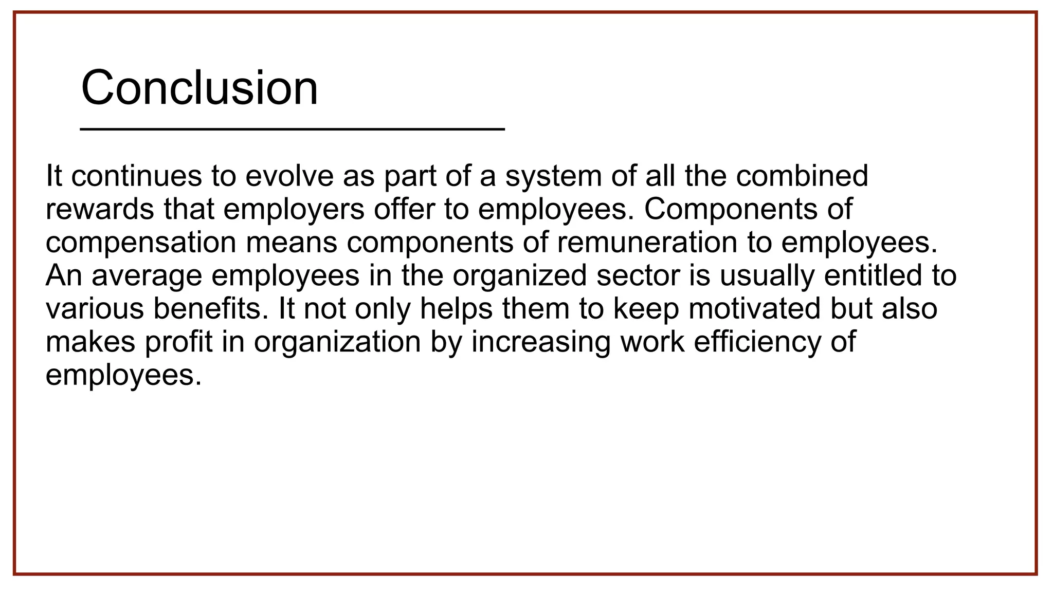 Components Of Compensation Management | PPTX