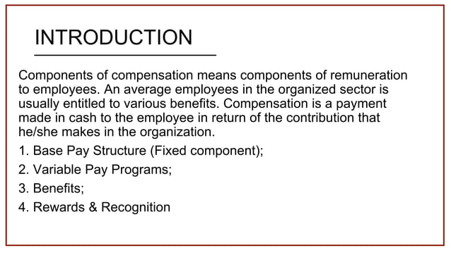 Components Of Compensation Management | PPTX | Human Resources | Business