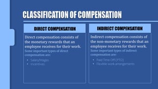 Introduction to Compensation and its classification | PPTX