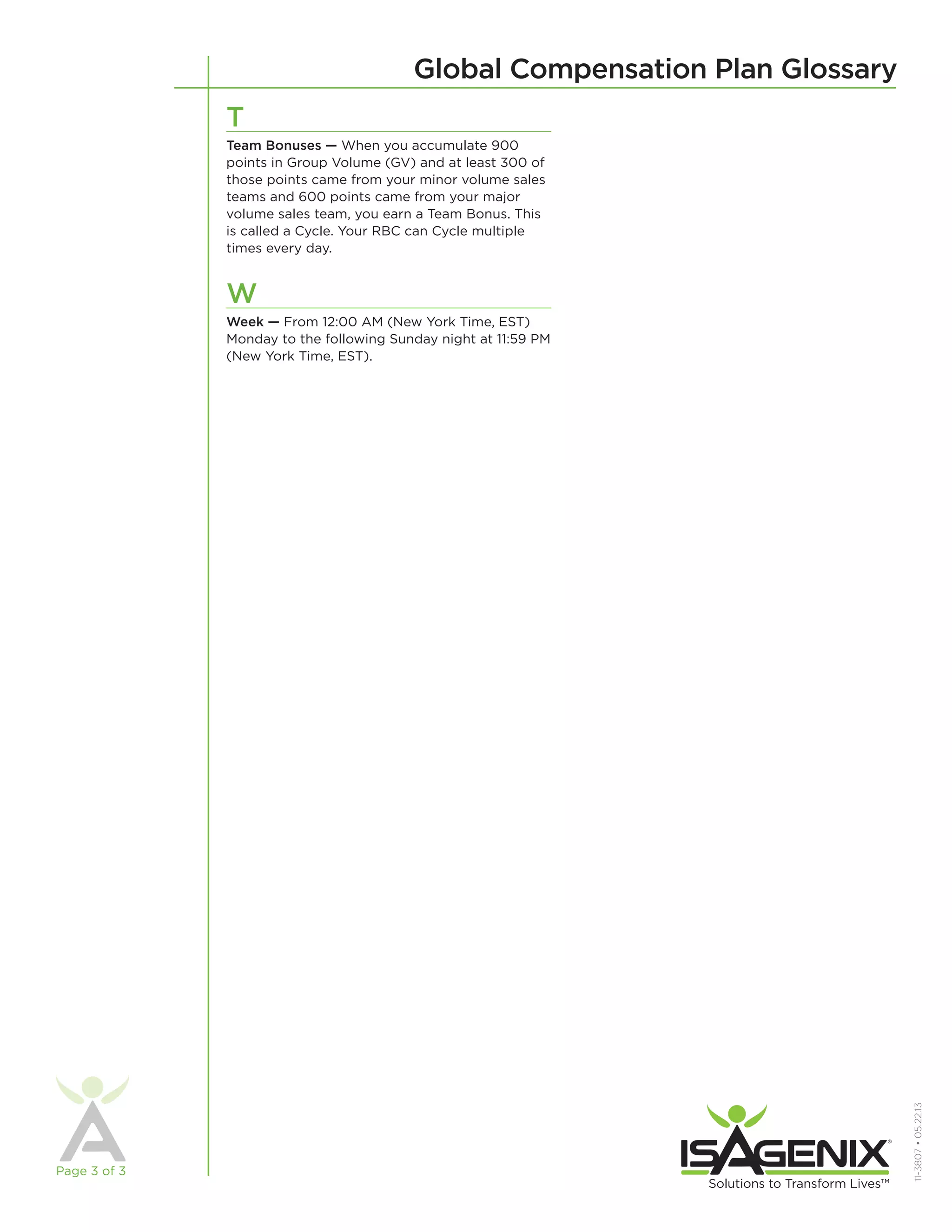 Compensation plan-glossary | PDF