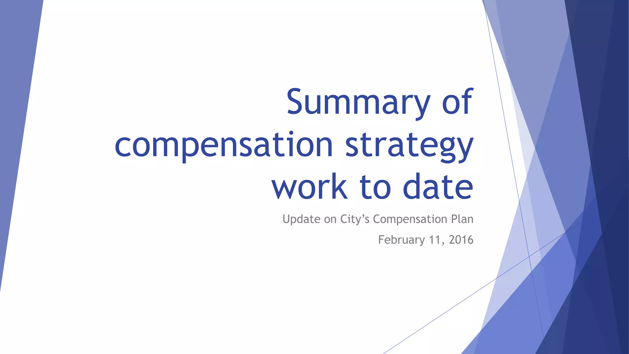 Compensation Strategy Summary | PPTX | Human Resources | Business
