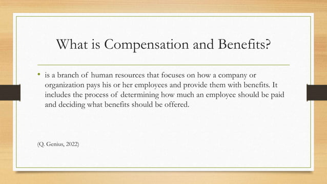 Compensation and Benefits | PPTX