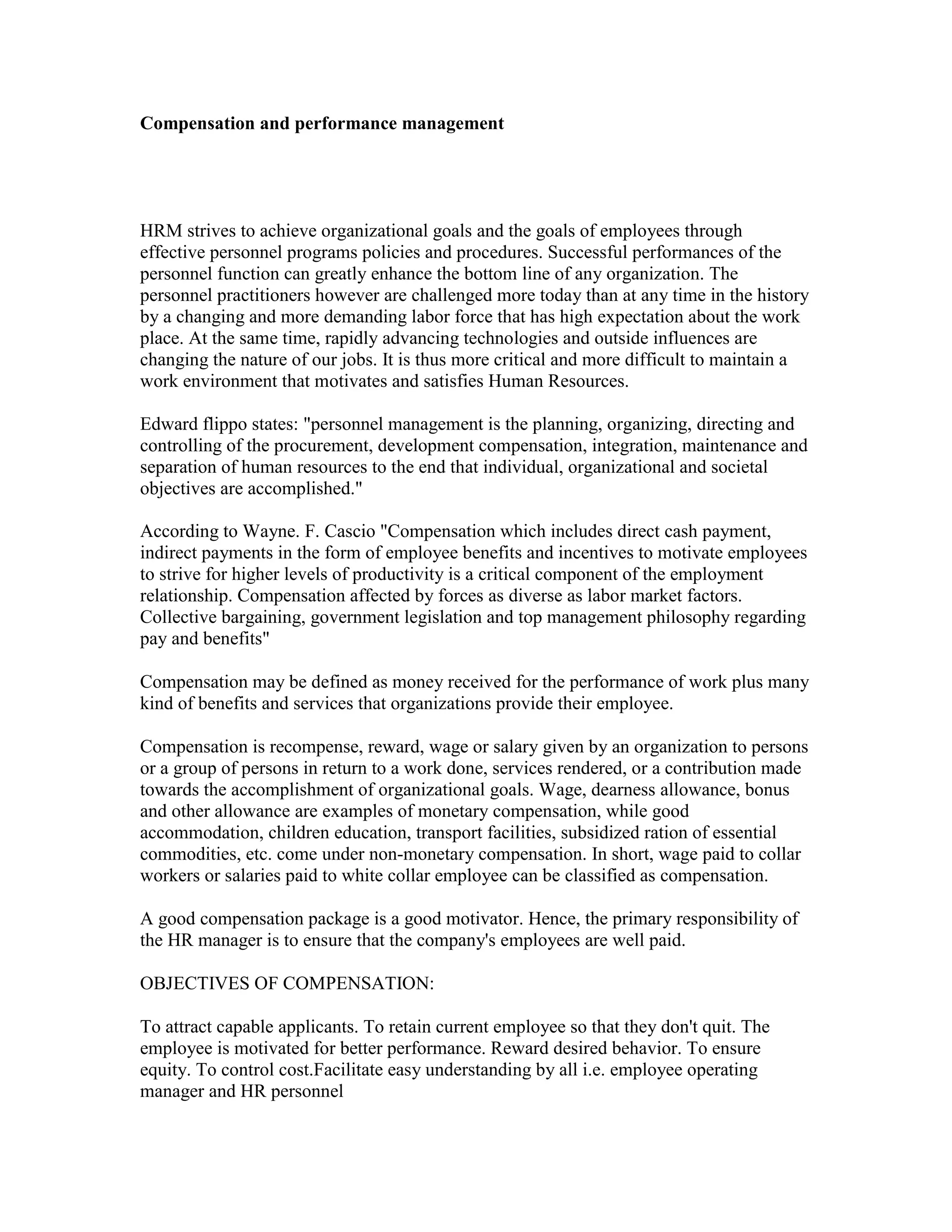 Compensation and performance management | DOC